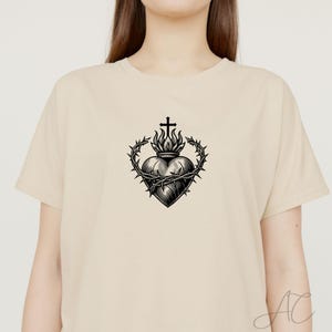 Sacred Heart SVG Bundle, Jesus Heart PNG ,sacred Heart Clipart, Hand ...