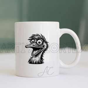 Emu SVG Bundle, Funny Emu PNG, Floral Emu Clipart, Hand Drawn Emu ...