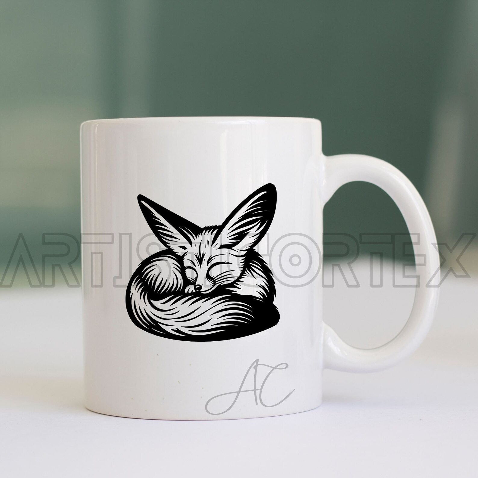 Fennec Fox SVG Bundle, Fennec Fox With Flowers PNG, Cute Fennec Fox ...
