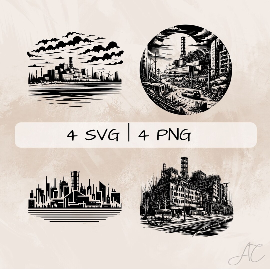 Chernobyl SVG Bundle, Chernobyl Destruction PNG, Nuclear Reactor ...