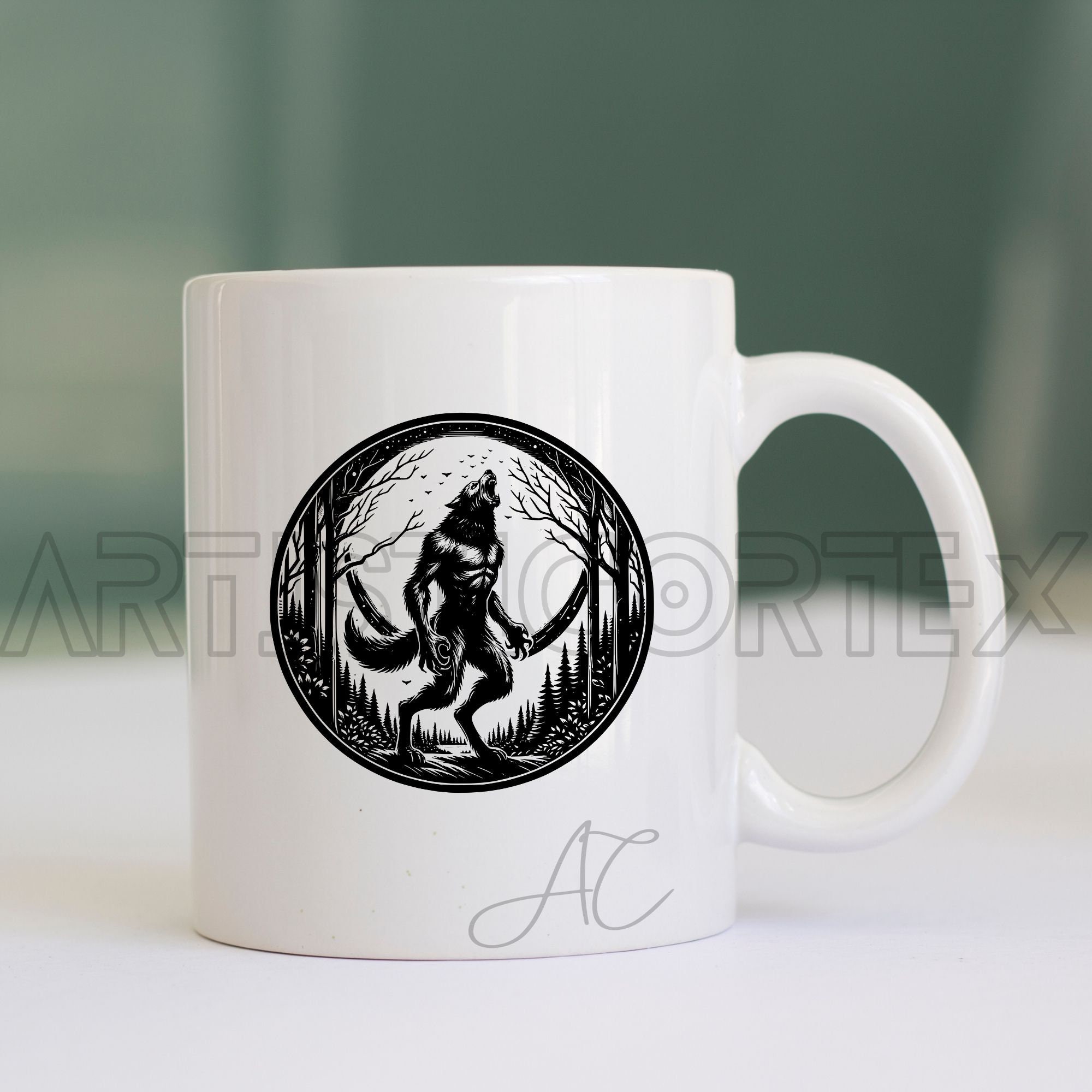 Werewolf SVG, Scary Werewolf PNG , Werewolf Howling Clipart, Hand Drawn ...