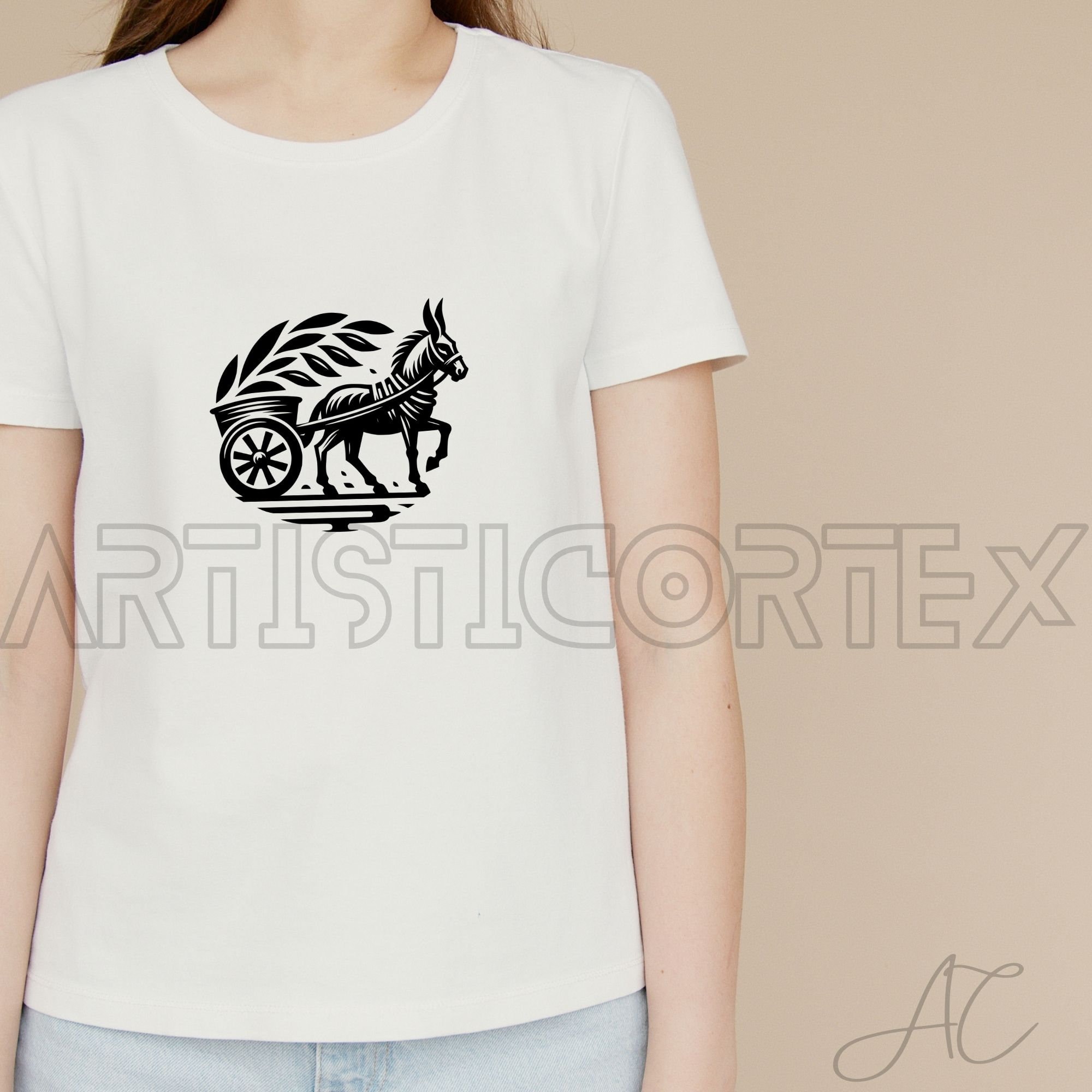 Donkey With Cart SVG Bundle, Donkey PNG, Cart Clipart , Vector, Hand ...