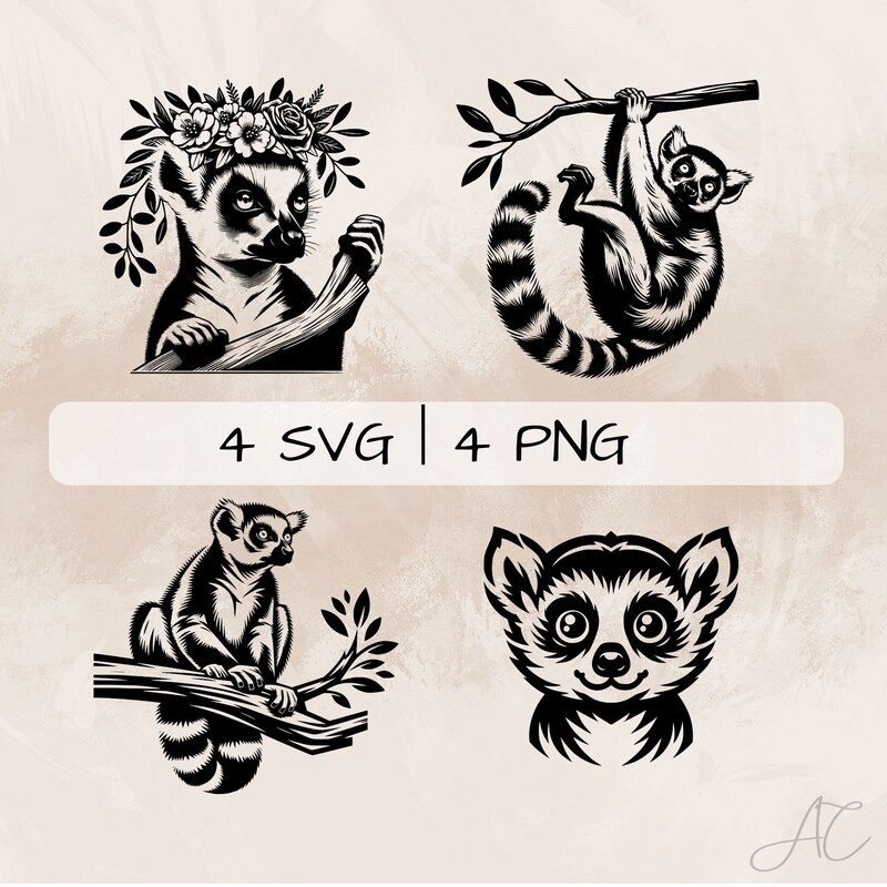 Lemur Print - Etsy