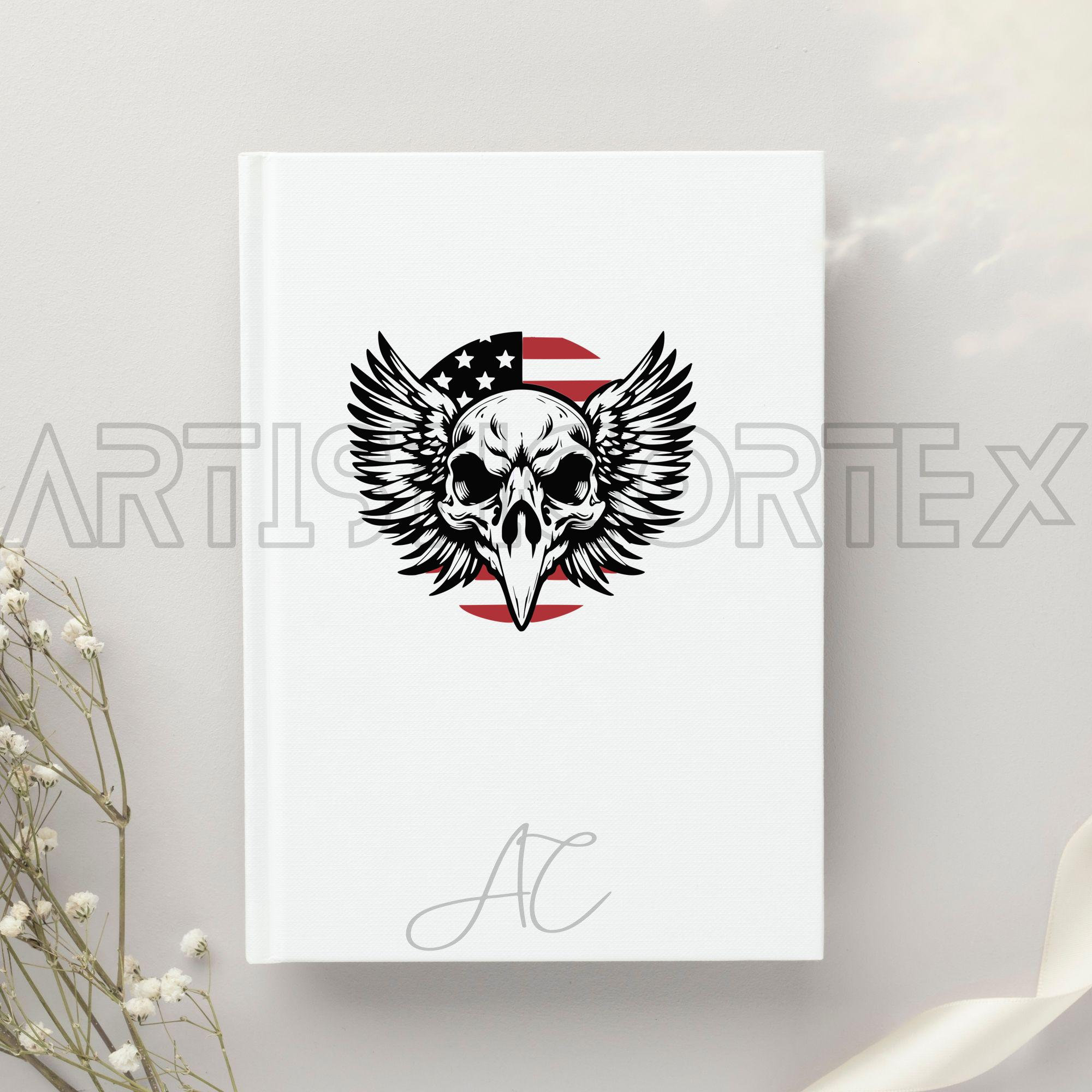 Eagle Skeleton SVG Bundle, Eagle PNG, Eagle and American Flag Clipart ...