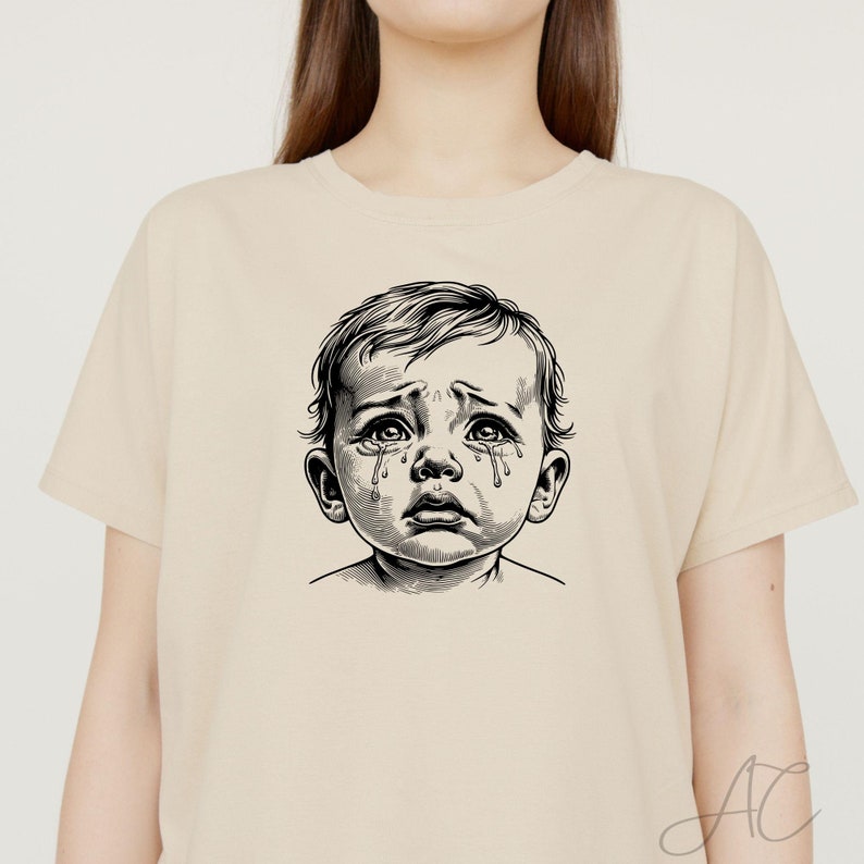 Crying Baby SVG Bundle,baby PNG ,sad Baby Clipart, Hand Drawn Crying ...