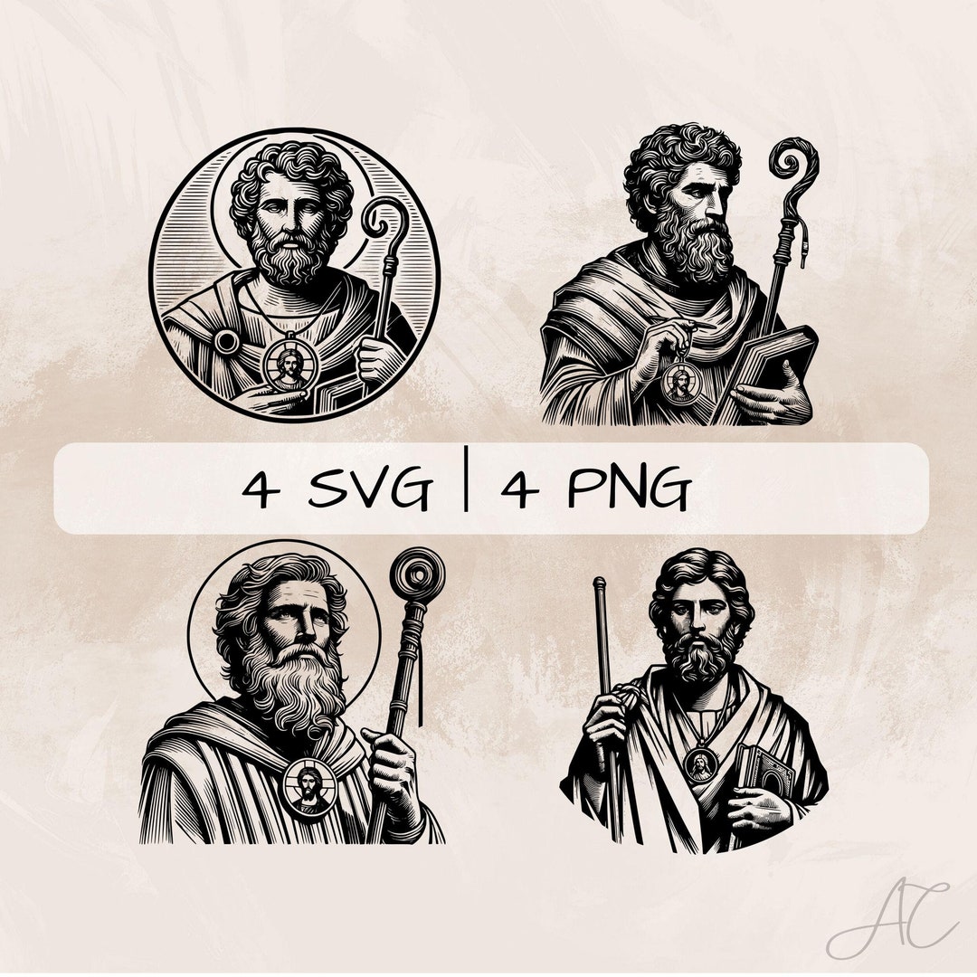 St Jude SVG Bundle, Saint Jude PNG, Saint Jude Thaddeus Clipart, Hand ...