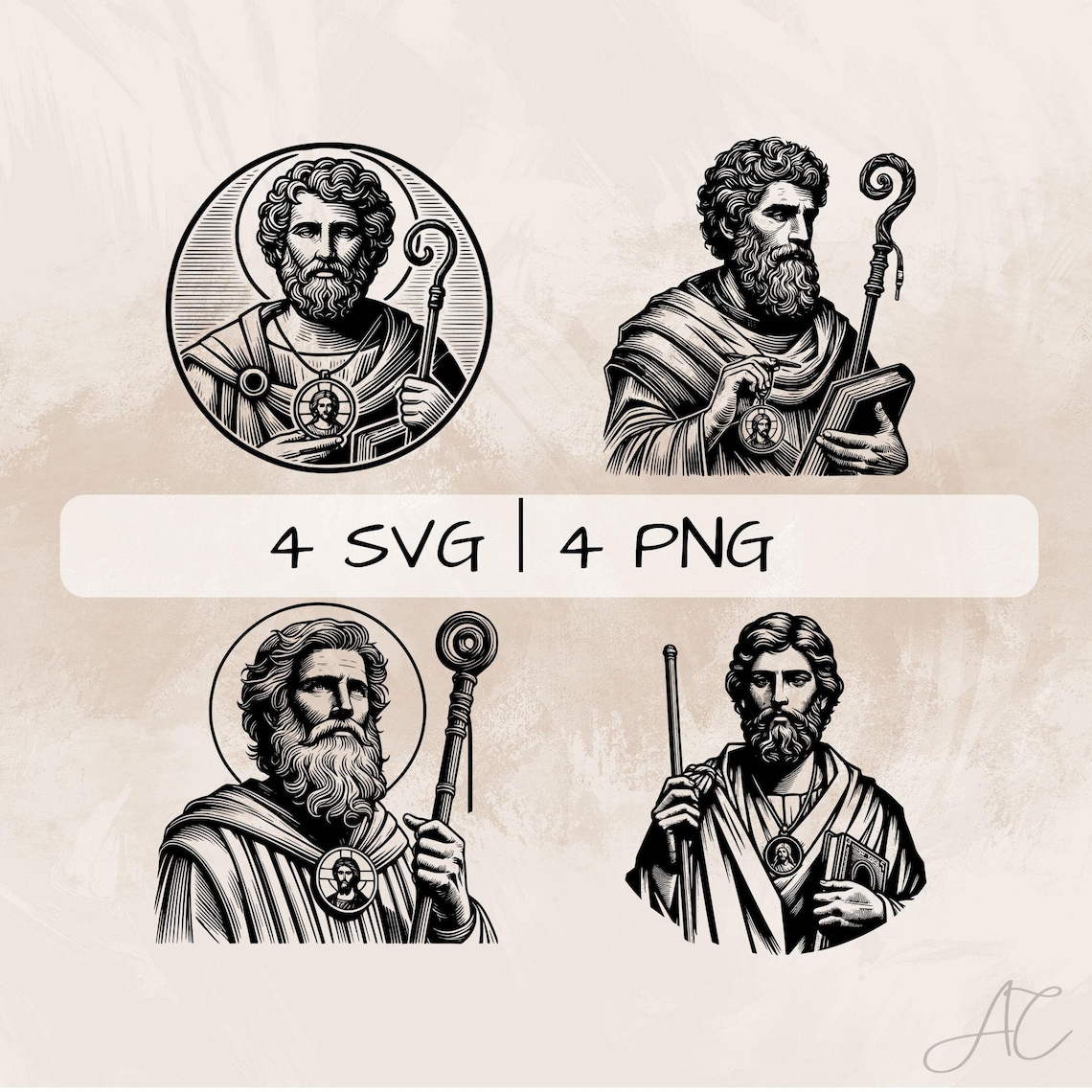 St Jude SVG Bundle, Saint Jude PNG, Saint Jude Thaddeus Clipart, Hand ...