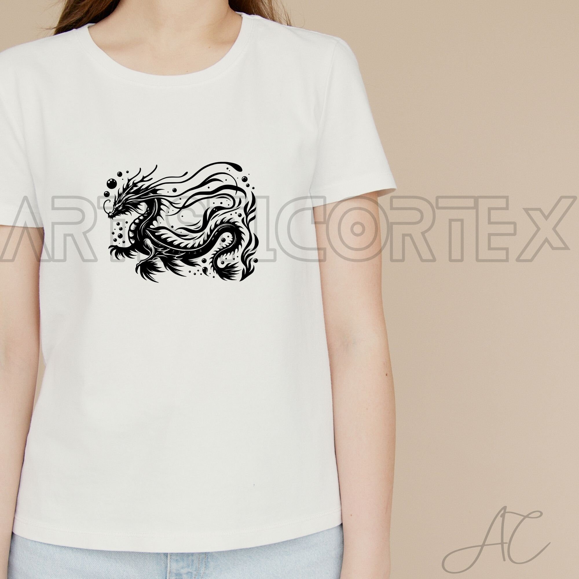 Sea Dragon SVG & PNG Bundle, Dragon Clipart, Hand Drawn Sea Dragon ...
