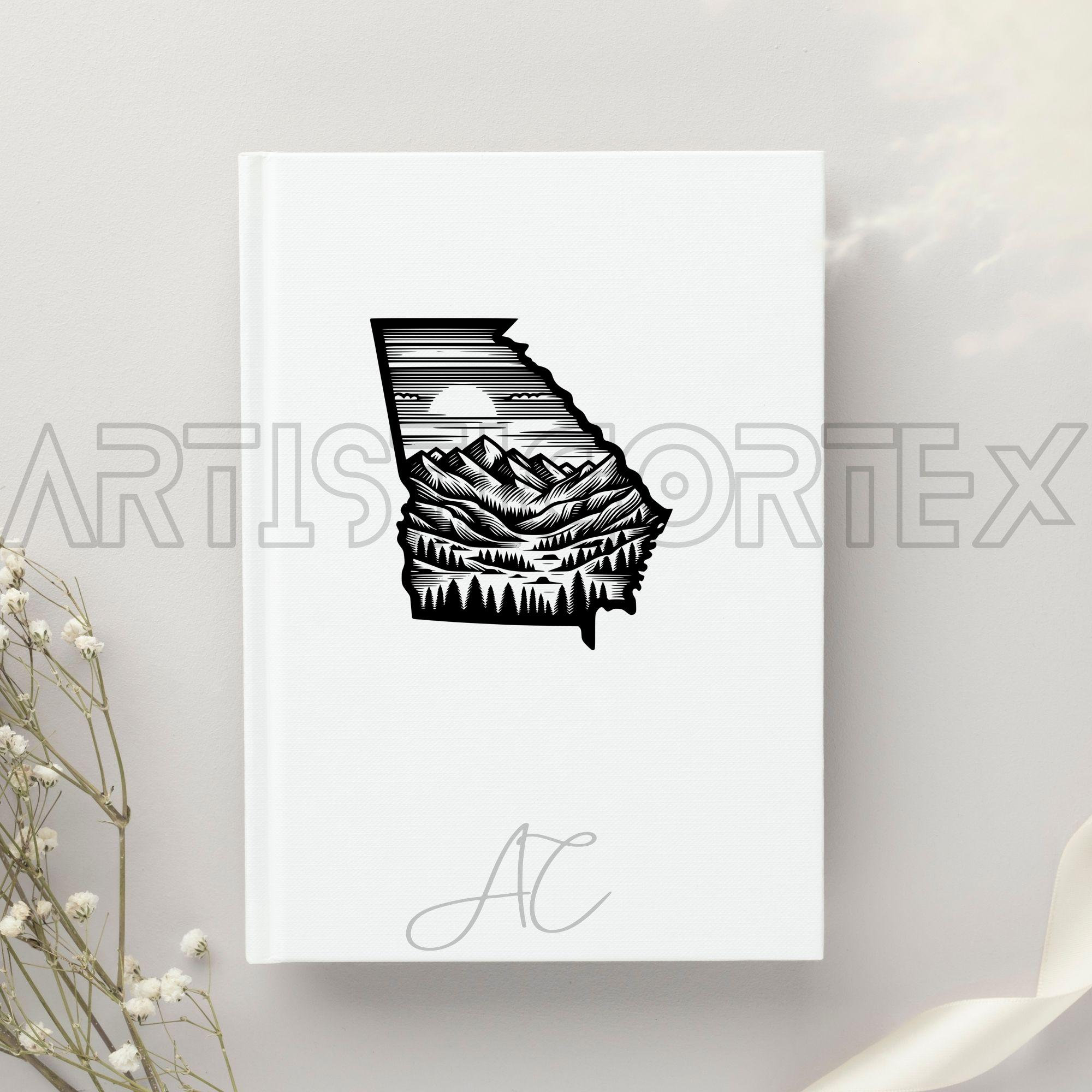 Georgia SVG Bundle, Georgia Outline PNG ,georgia Map Clipart, Hand ...