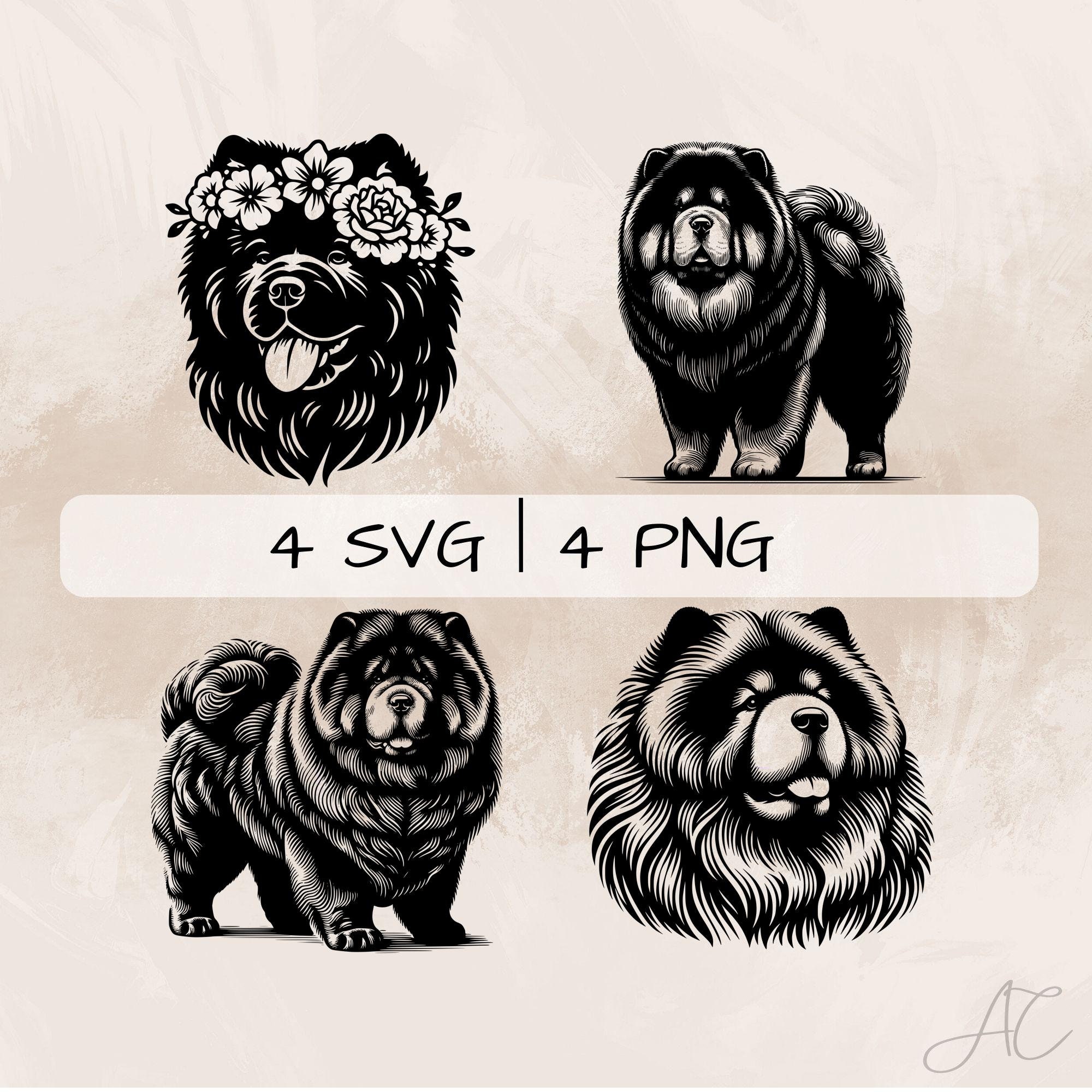 Chow Chow SVG Bundle, Chow Chow PNG, Chow Chow Puppy Clipart, Hand ...