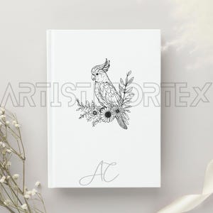 Delicate Cockatoo SVG Bundle, Cockatoo Line Art PNG, Floral Cockatoo ...