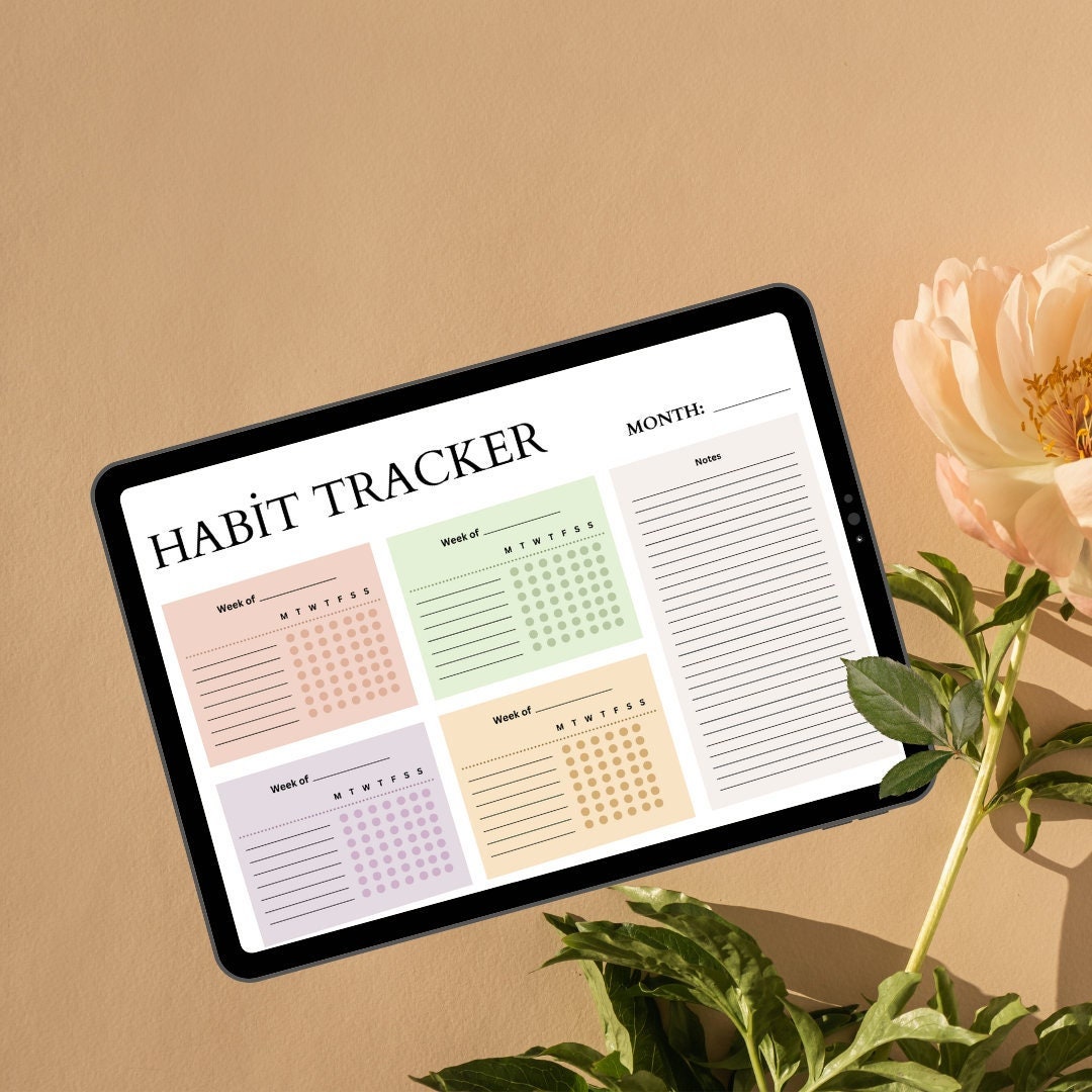 Habit Planner Habit Tracker Digital Planner Instant Download - Etsy