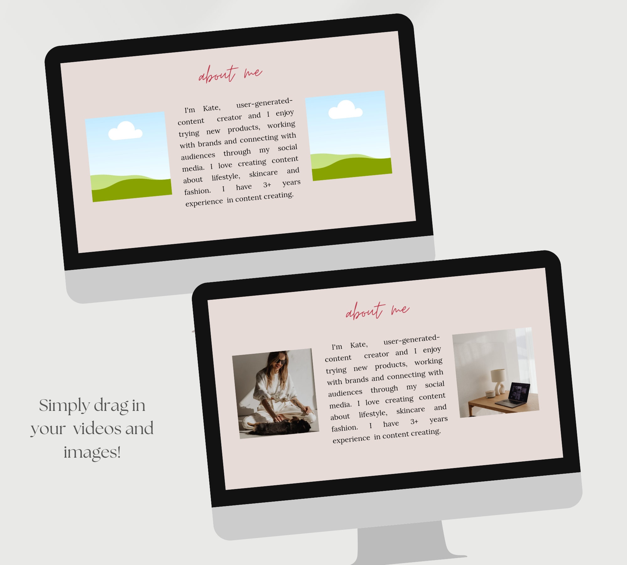 Pink UGC Portfolio Website Template | Editable Canva Design (PDF) - Etsy