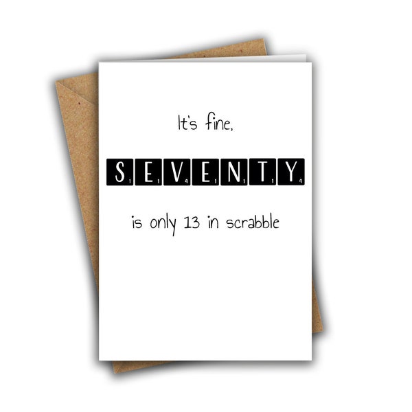 70 is Only 13 in Scrabble - Etsy