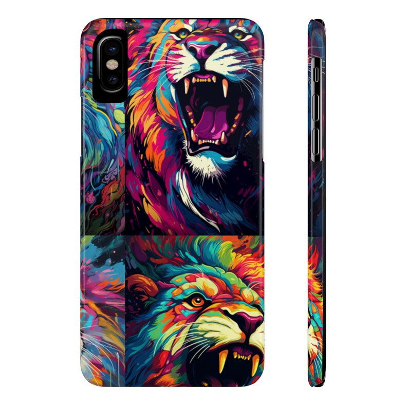 Colorful Lion Art Design Slim Phone Cases Tough Phone Cases I Phone ...