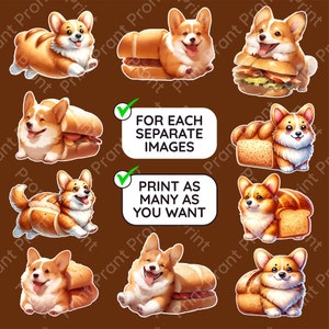 Corgi | Cute Corgi Bread Loaf Clipart Png,commercial Use,printable ...