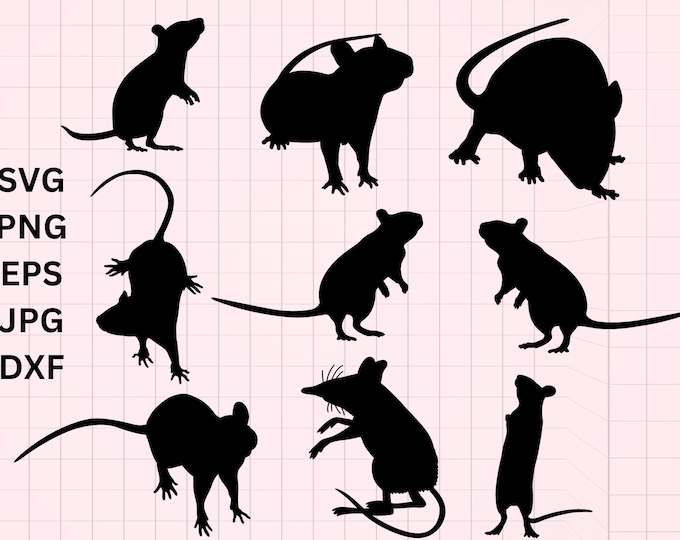Rat Clip Art, Printable Wildlife Animal Decal Coloring Page for Sticker ...