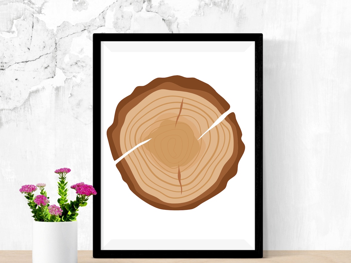 Wood Slice SVG Bundle, Tree Rings Svg,wood Slice Dxf, Wood Slice Png ...
