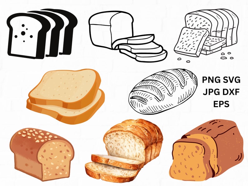 Bread SVG, Bread Basket Svg, Loaf of Bread Clipart, Bread Cricut ...