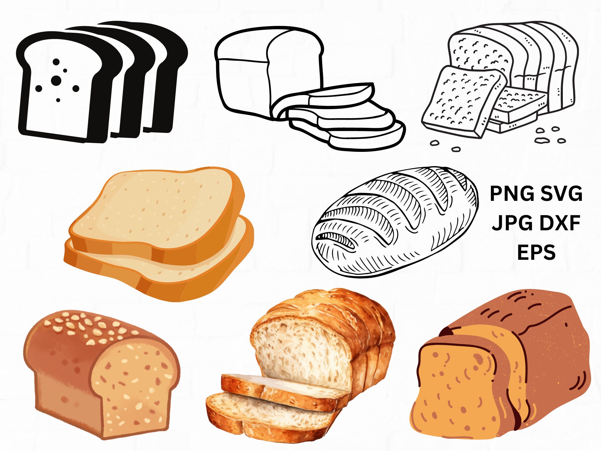 Bread SVG, Bread Basket Svg, Loaf of Bread Clipart, Bread Cricut ...