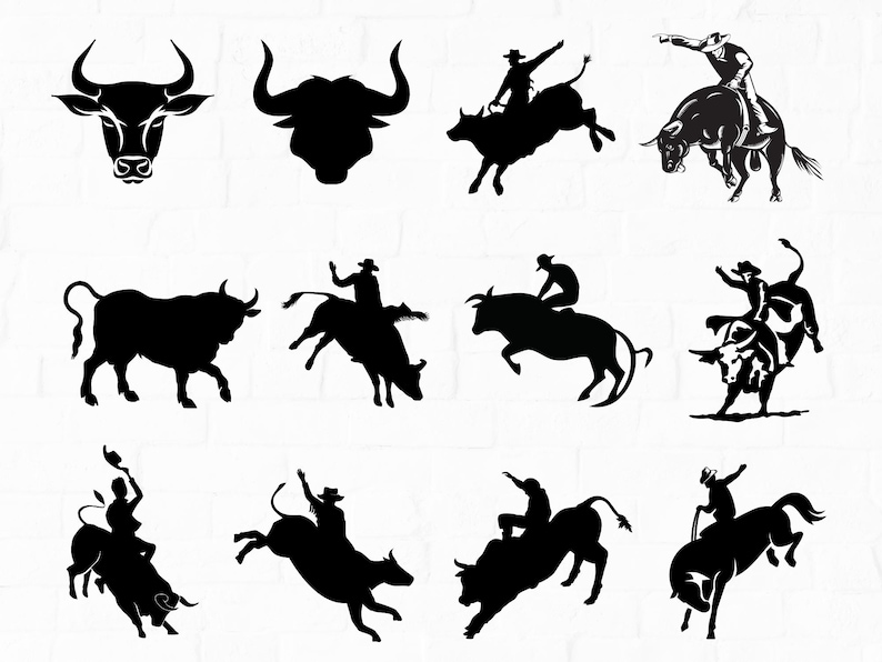 Bull Rider Svg | Cowboy Svg | Ranch Western Country Farm | Bull Riding ...