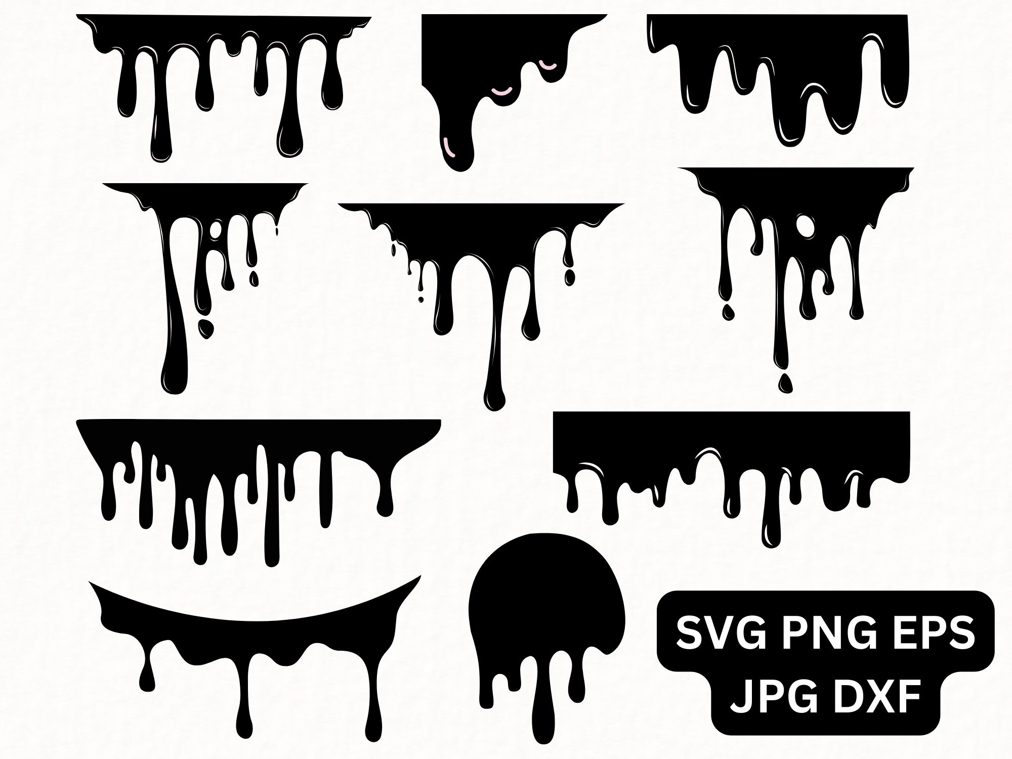 Dripping Borders SVG ,dripping Svg, Paint Drip Silhouette, Dripping ...