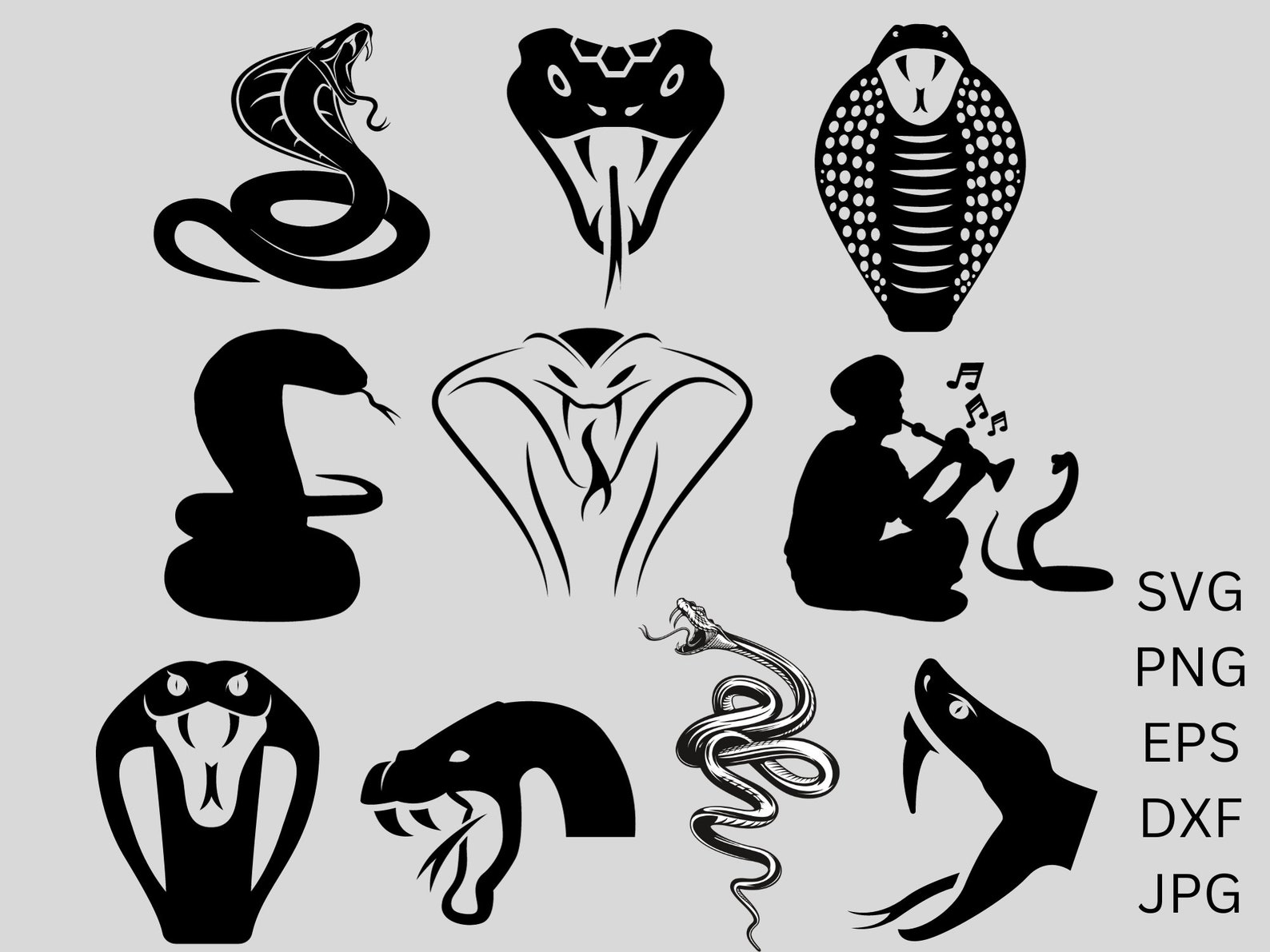 Snake Head Svg, Angry Snake Clipart, Cobra Snake Svg, Floral Snake Svg ...