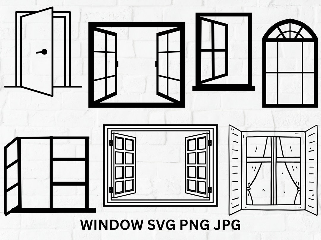 Window SVG Bundle, Church Window Svg, Gothic Window Png, Window Cut ...