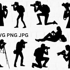 Camera SVG Bundle, Camera Clipart, Camera Silhouette, Photography Svg ...