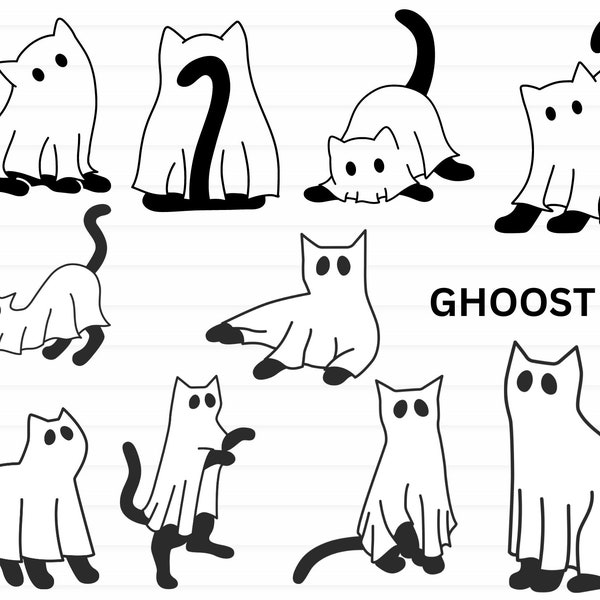 Halloween Cat Svg - Etsy