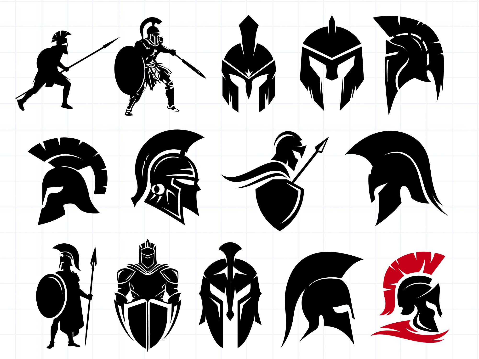 Spartan Svg Bundle, Spartan Vector, Spartan Helmet Svg, Warrior Svg ...