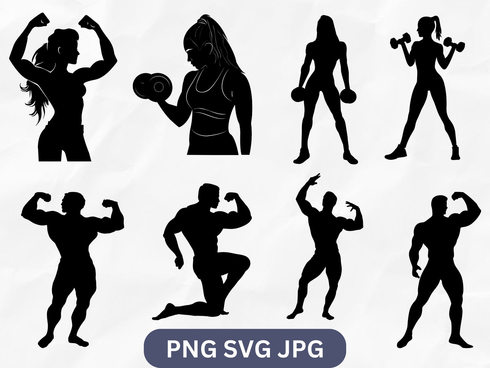 Bodybuilder Svg Png, Bodybuilder Bundle Svg, Fitness Trainer Svg ...