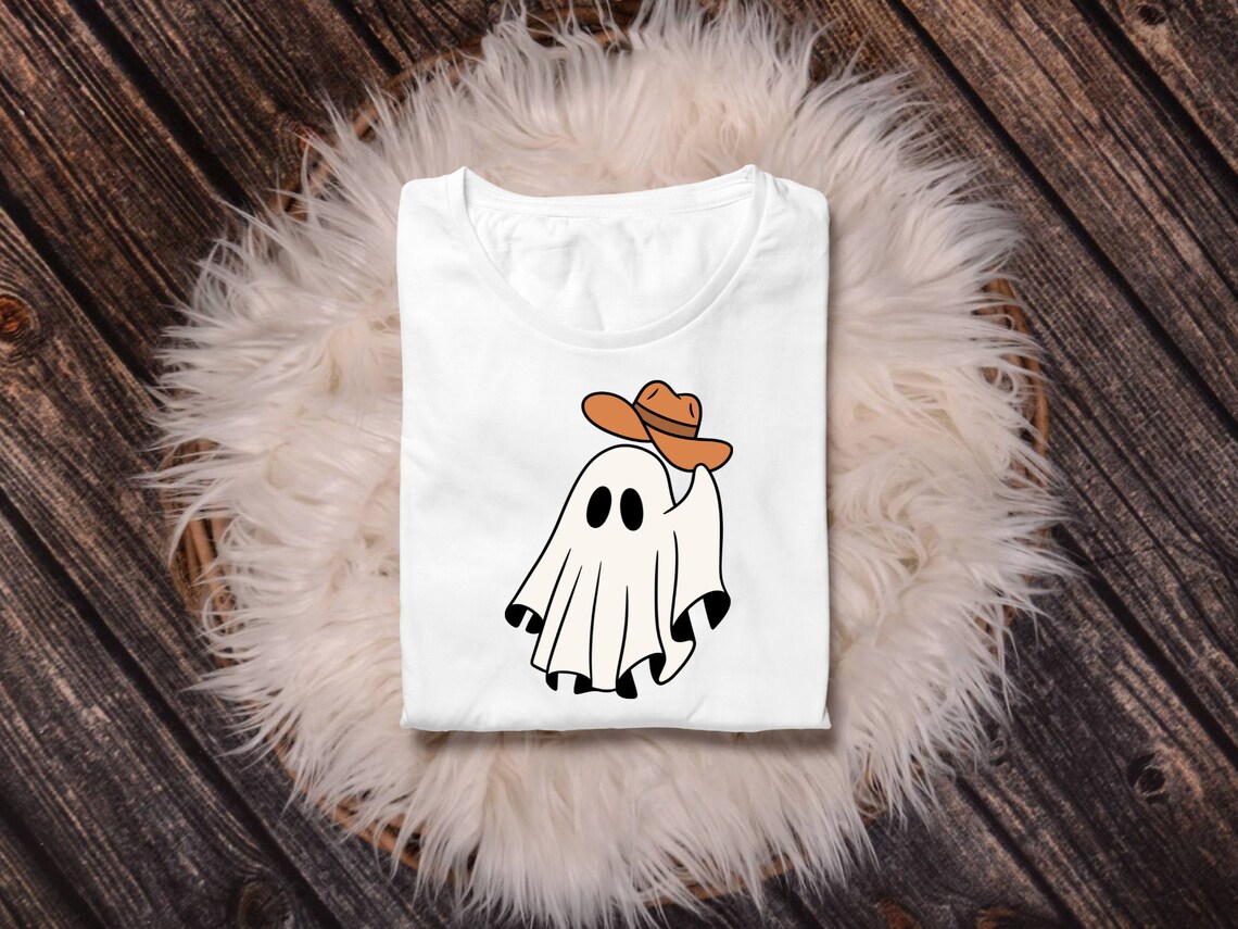 CUTE GHOSTS Svg, Boo Svg, Cute Halloween SVG, Western Ghost Svg ...