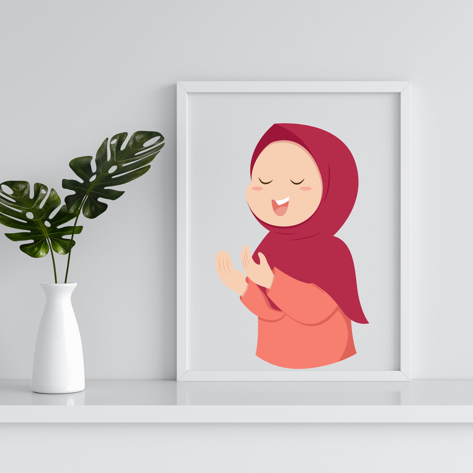 Women Prayer Clipart , Islamic Portrait , Islamic Prayer Sticker ...