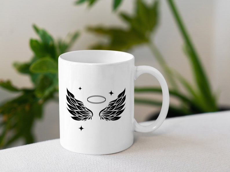 Angel Wings SVG, Angel Wings and Halo SVG, Angel Svg, Wings Svg, Wing ...