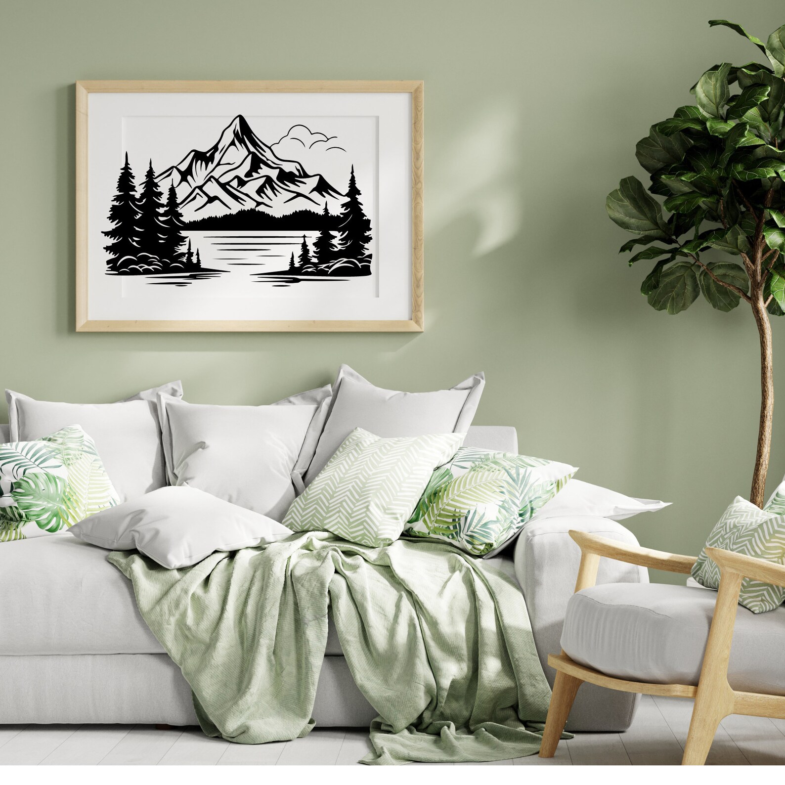 Mountain Forest SVG Bundle, Landscape Svg Wood, Forest Tree Svg, Forest ...
