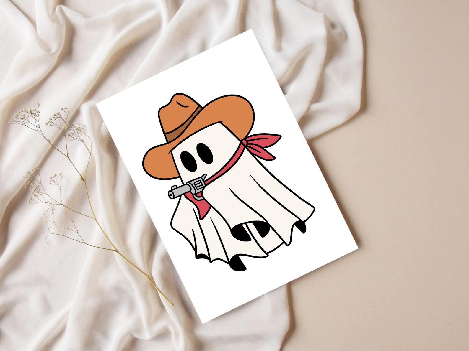 CUTE GHOSTS Svg, Boo Svg, Cute Halloween SVG, Western Ghost Svg ...