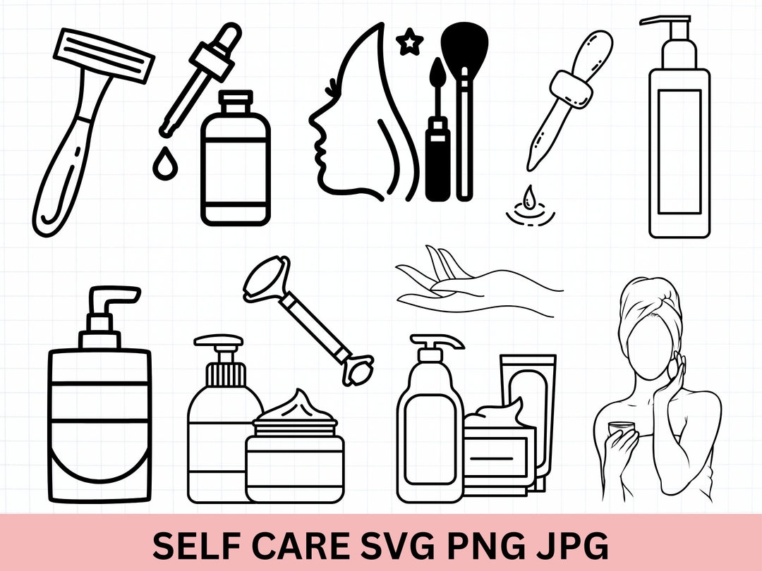 Self Care SVG Bundle - Skin Care SVG, Self Love Graphic, Skincare Clip ...