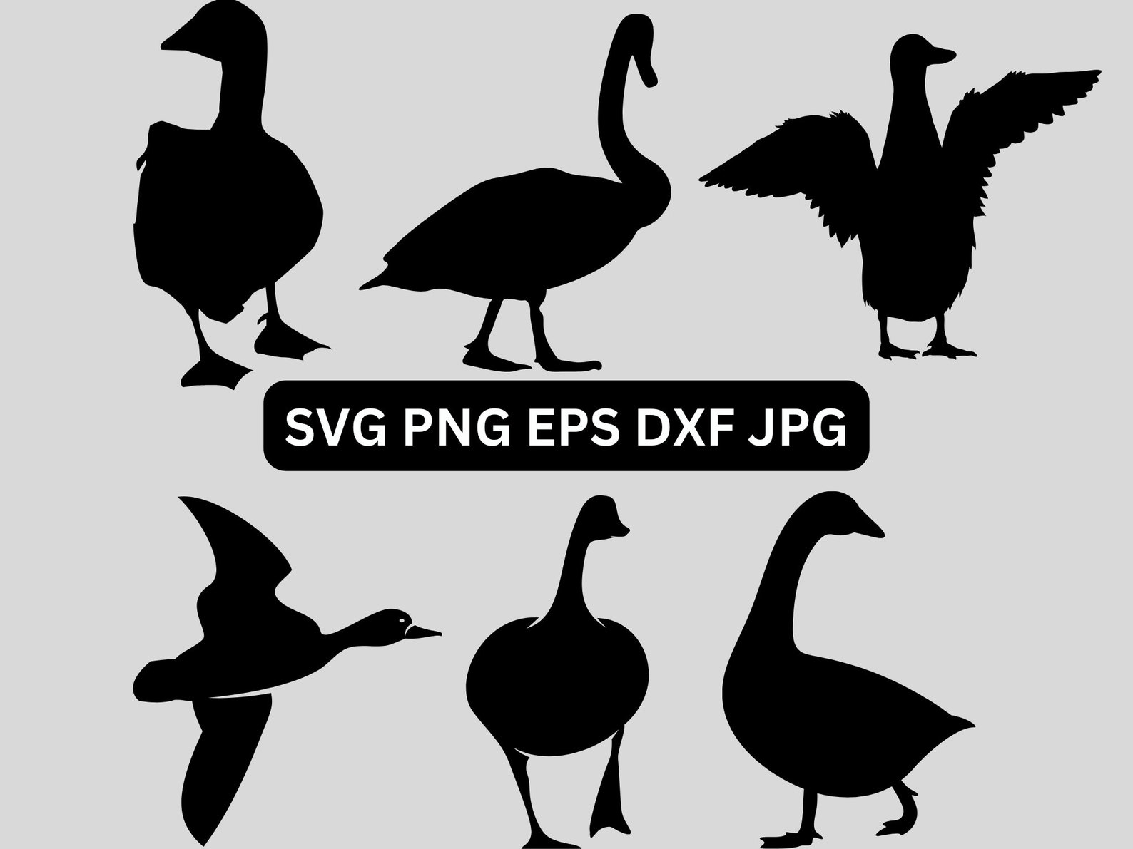 Goose Svg Cut Files, Svg Files for Cricut, Goose Silhouette, Goose Svg ...