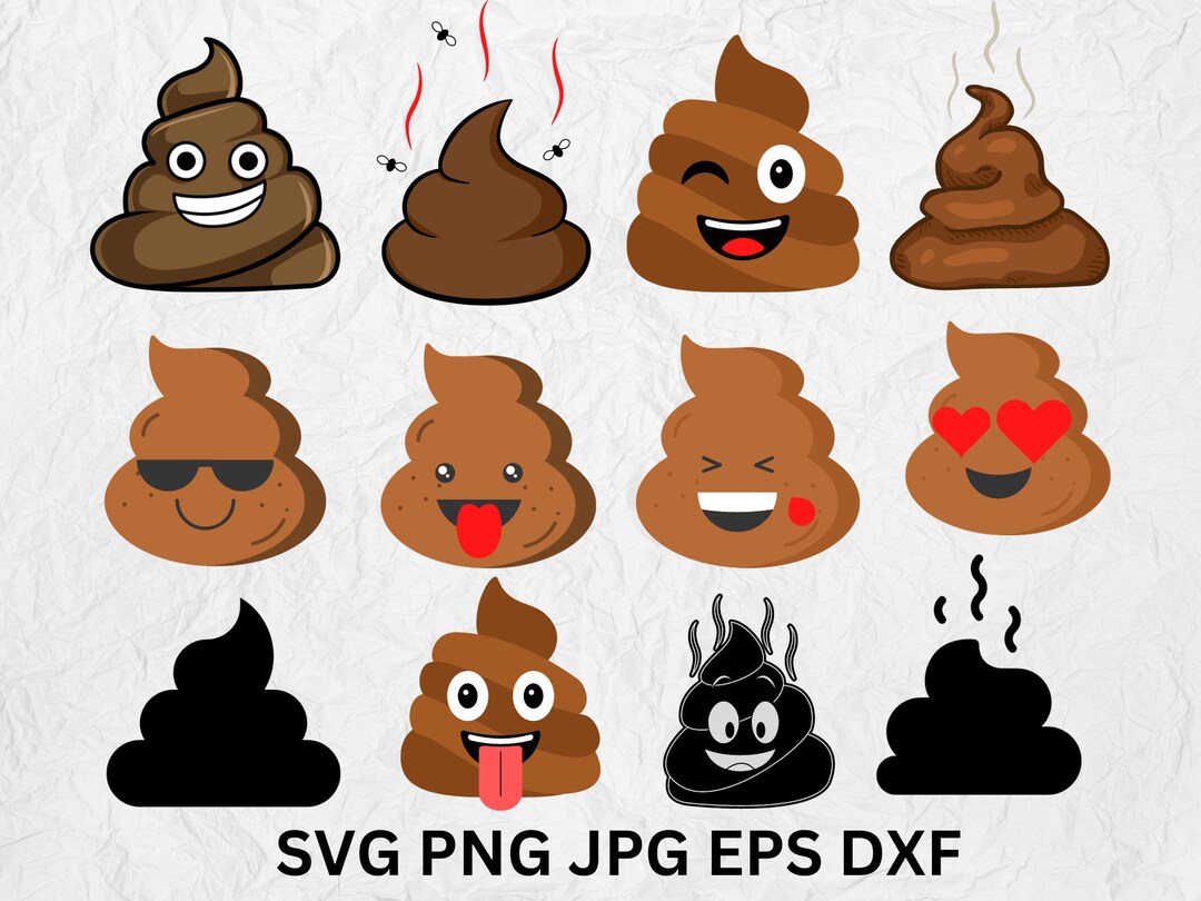 Poop Svg, Poop Face Svg, Poop Clipart, Toilet Svg, Poop Emoji SVG, Kids ...