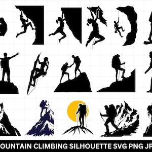 Climbing Man Svg, Mountain Climbing Svg, Rock Climber Svg, Rock ...