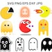 Pacman Svg, Video Game Svg Cut Files, Gamer Svg, Pac Man and Ghosts ...