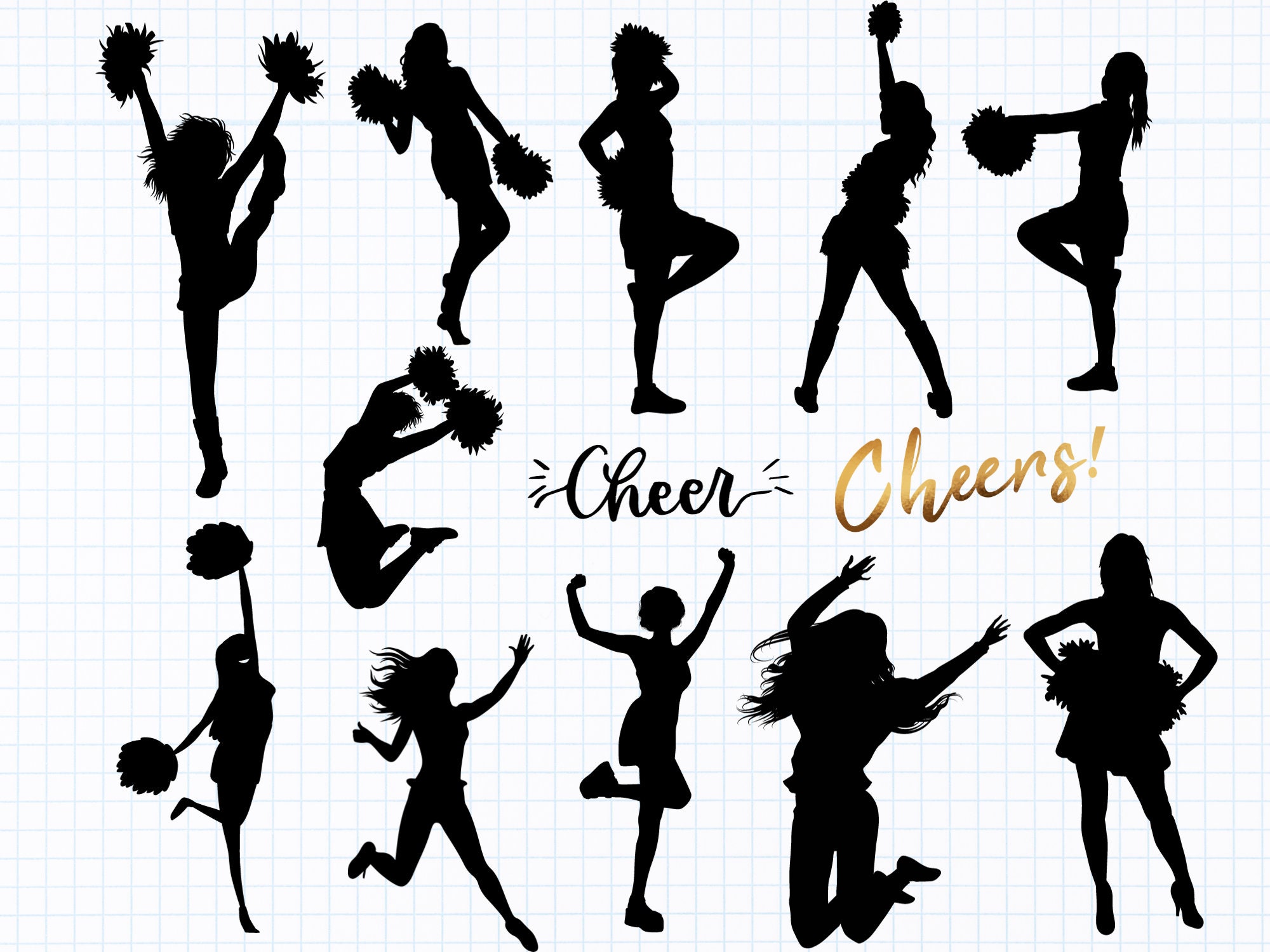 Cheerleader Svg, Cheerleader Girl Svg, Cheer Svg, Cheerleading Svg ...