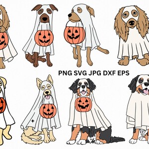 Ghost Dog Halloween Svg , Ghost Dog Retro Spooky Season Svg , Сute ...