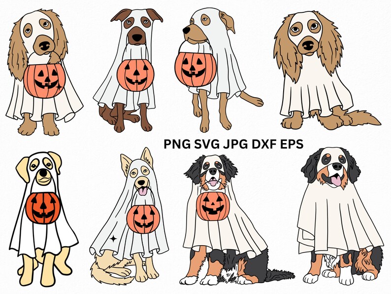Ghost Dog Halloween Svg , Ghost Dog Retro Spooky Season Svg , Сute ...