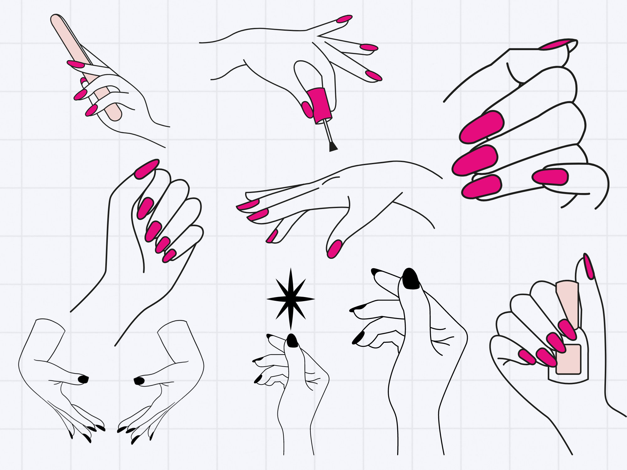Nail Svg, Woman Nails Pretty Hands Png , Fingers Svg , Nail Artist SVG ...