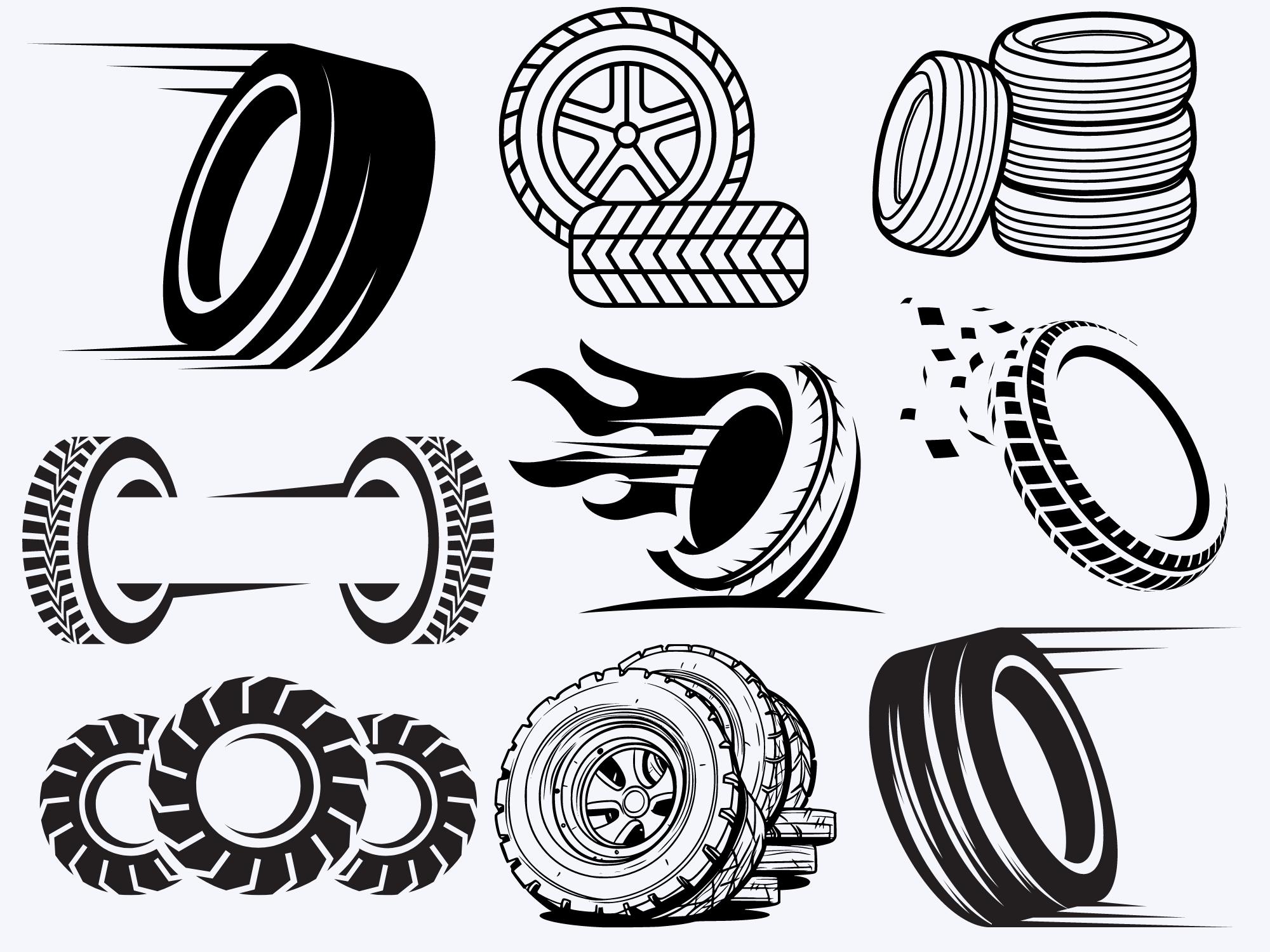 Tires SVG Bundle, Car Tires Svg , Wheel Svg, Car Tire Svg, Wheel ...