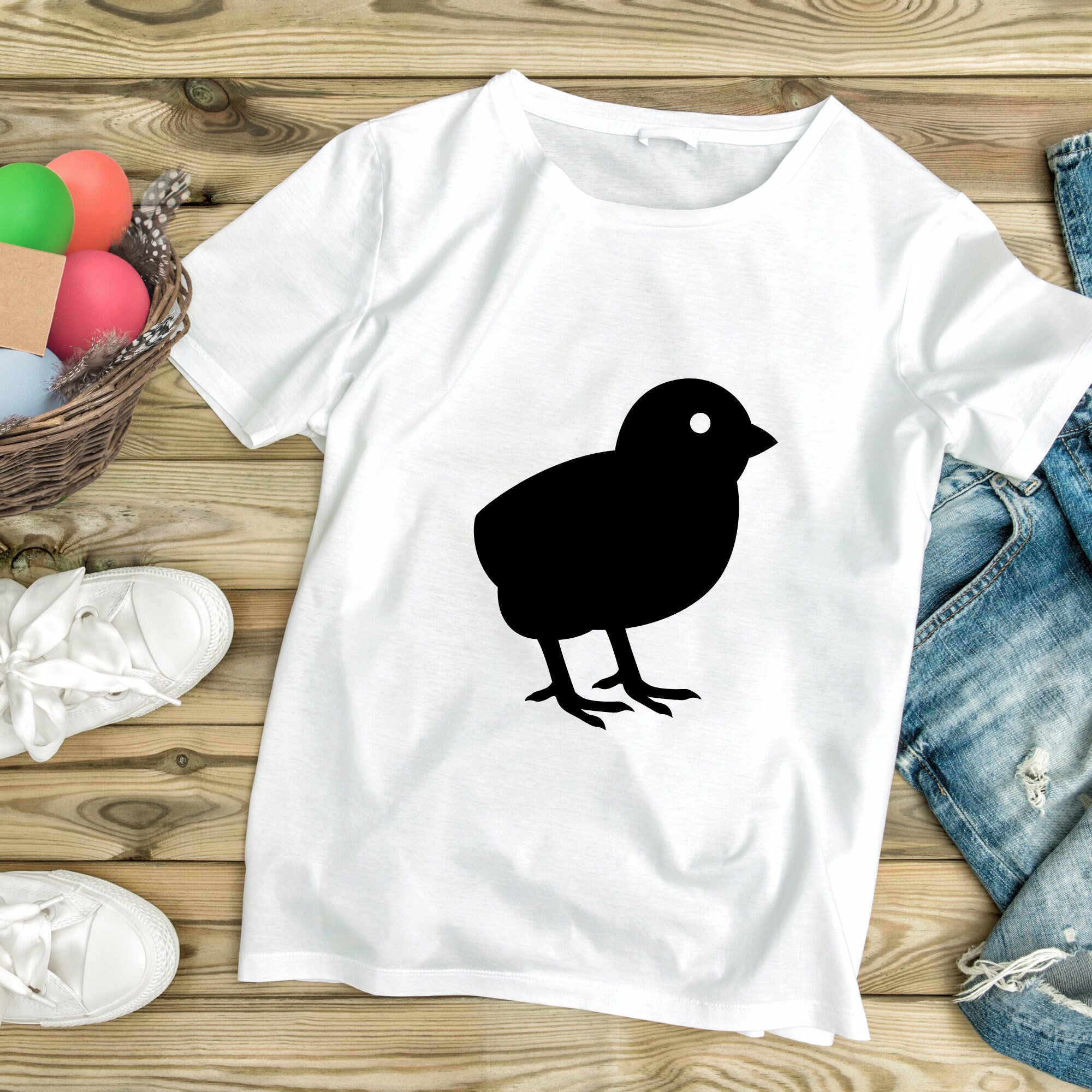 Baby Chick Silhouette SVG Vector Cut File , Baby Chick Svg, Bird SVG ...