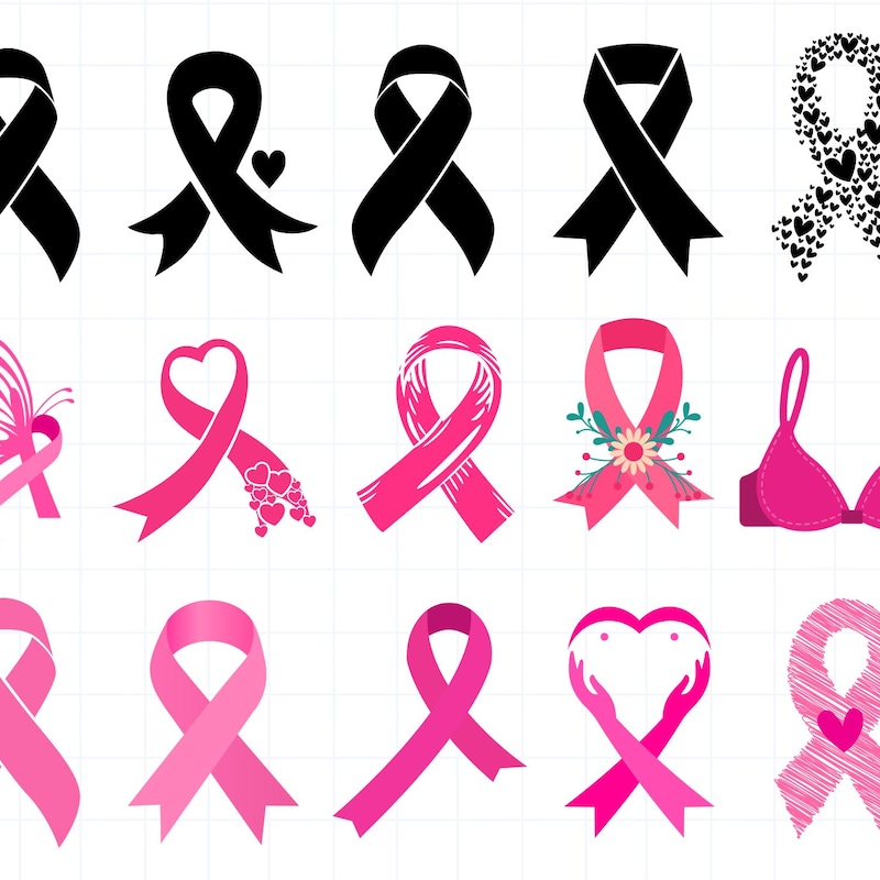 Cancer Ribbon Svg - Etsy