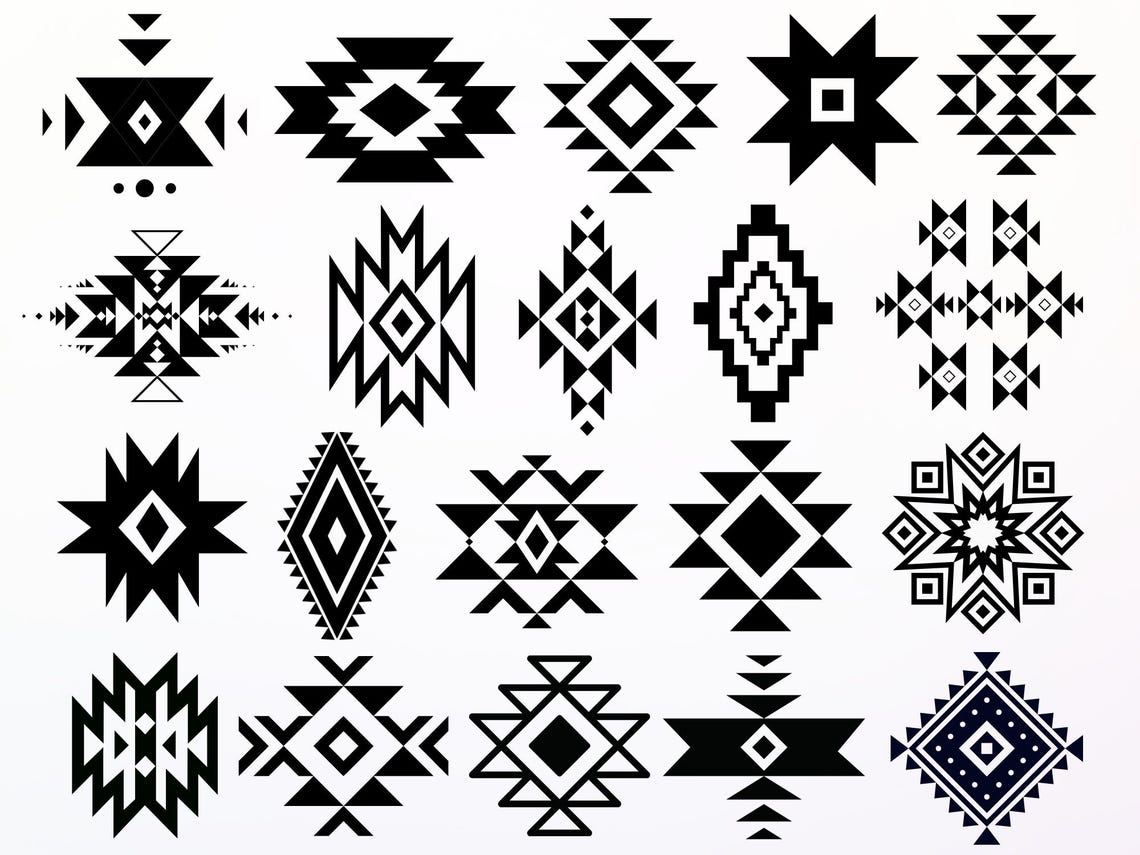 Aztec Svg Bundle, Southwestern Elements Svg, Tribal Pattern Svg, Aztec ...